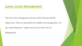 Levels of management | PPTX
