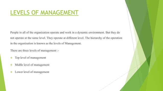 Levels of management | PPTX | Executive Leadership & Management | Business