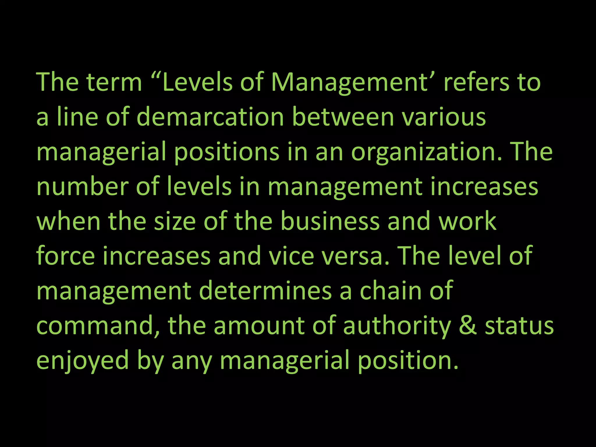 Levels of management | PPTX