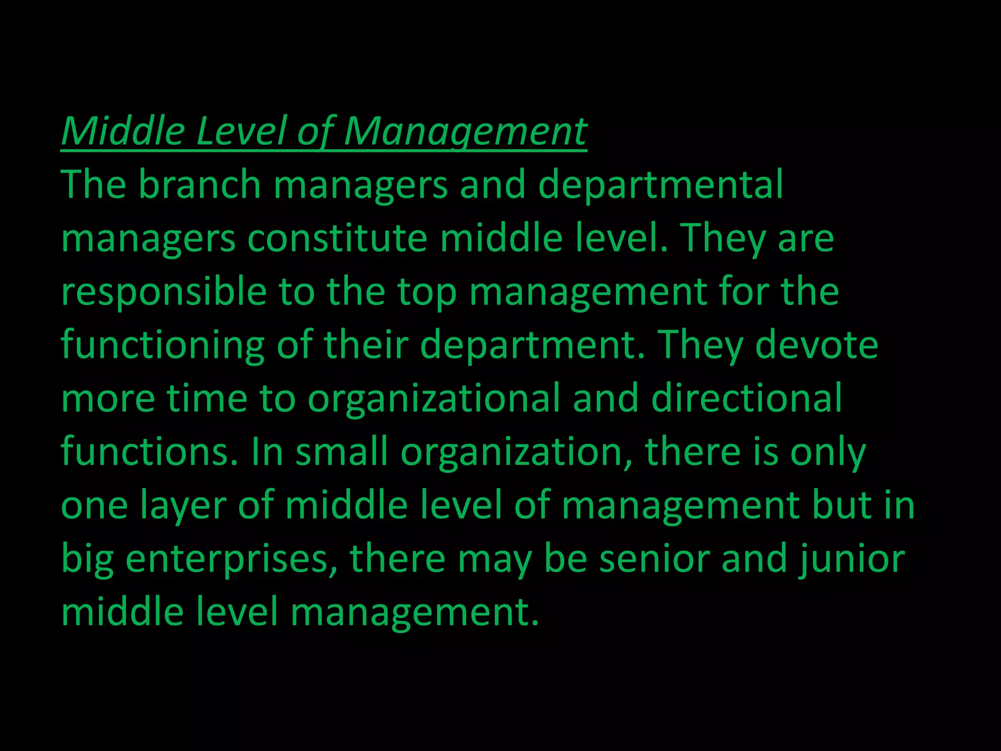 Levels of management | PPTX