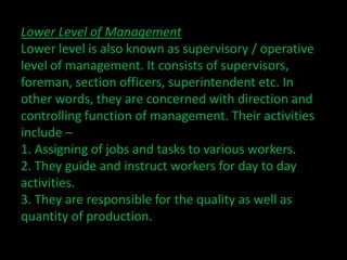 Levels of management | PPTX