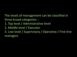 Levels of management | PPTX