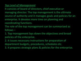 Levels of management | PPTX