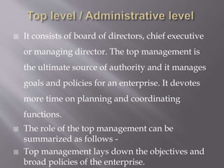 Levels of management | PPTX