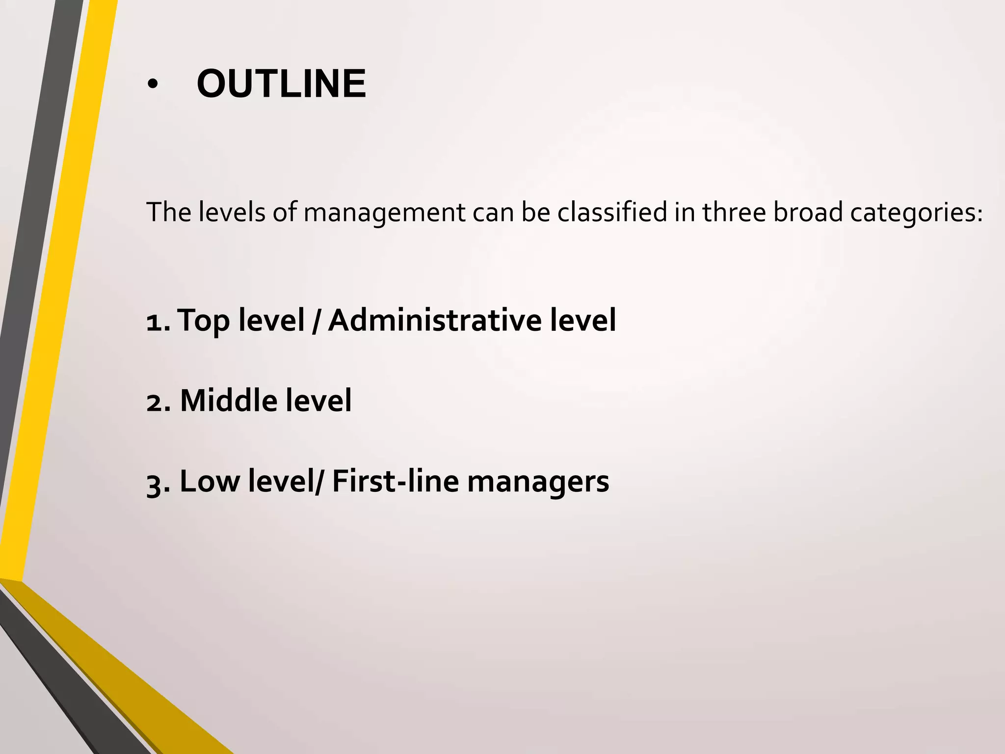 Levels of management | PPTX