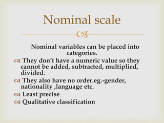 Levels of measurement | PPTX