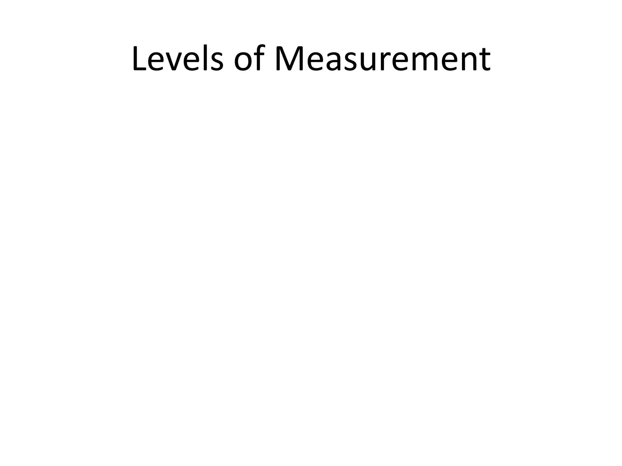 Levels of measurement | PPTX