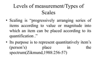 Levels of measurement | PPTX