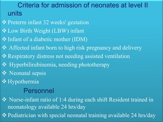 Levels of neonatal care | PPTX