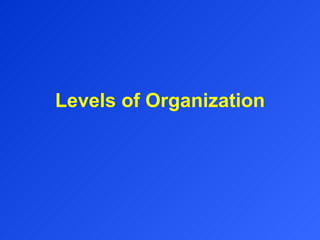 Levels of organization | PPT