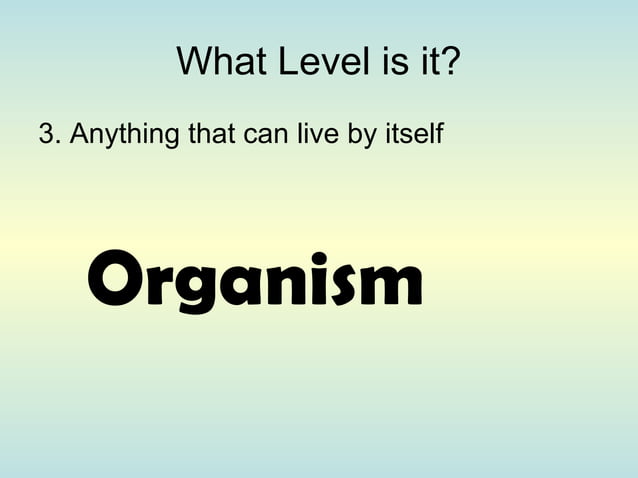 Levels of organization | PPT