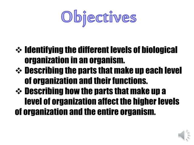 Levels of organization | PPT