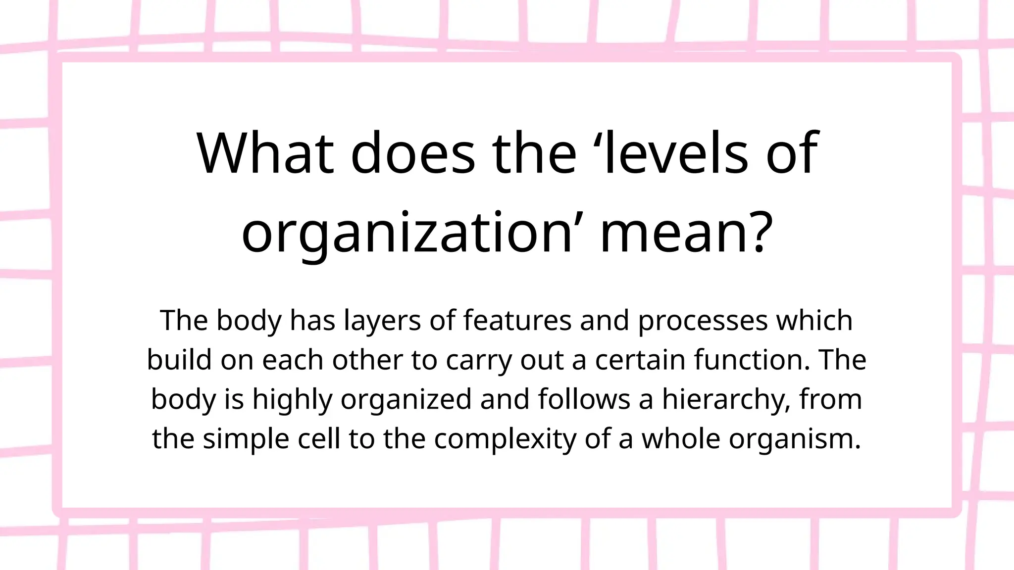 Levels of Organization Biology Presentation in a Pink Simple Style.pptx