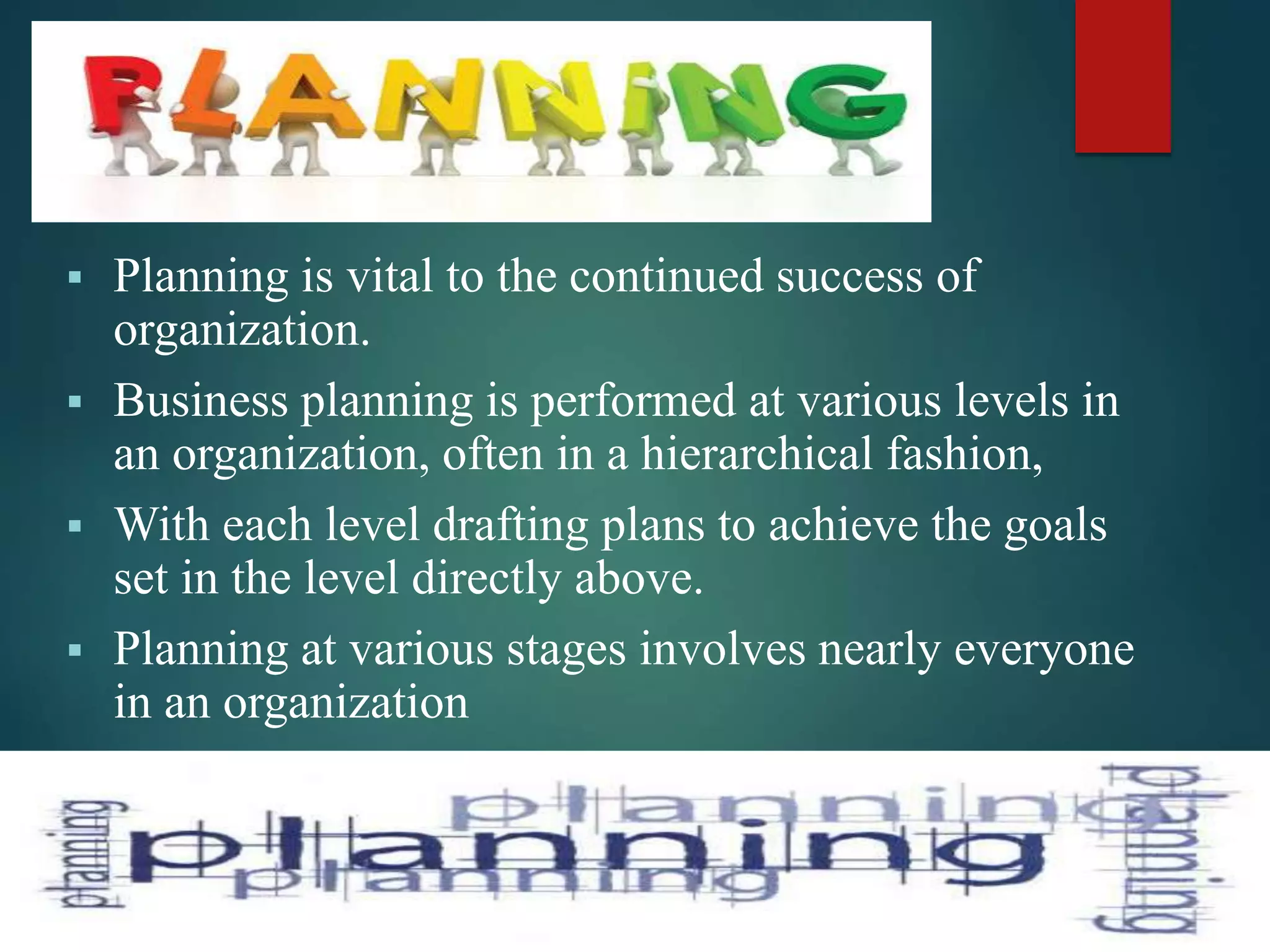 Levels of planning | PPTX