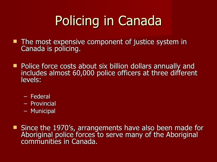 Levels Of Police In Canada