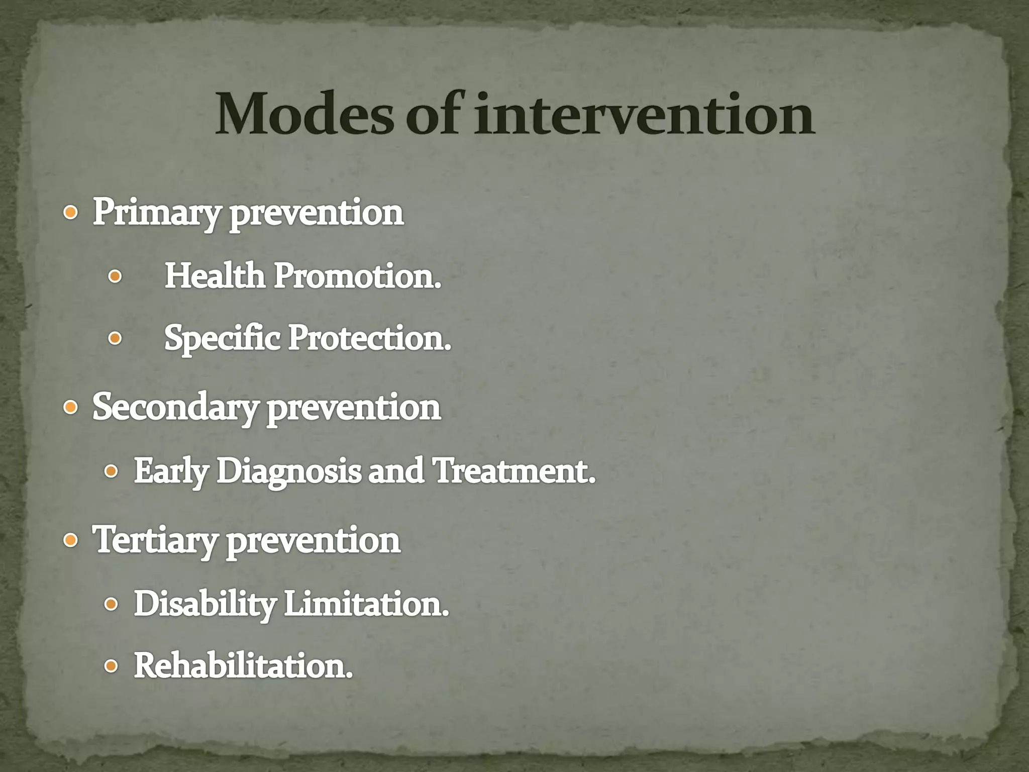 Levels of prevention | PPTX