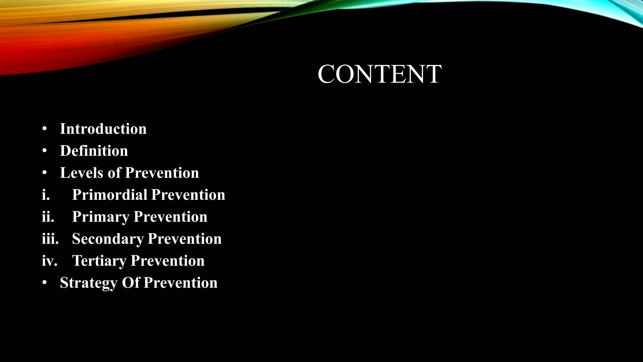 Levels of prevention | PPTX