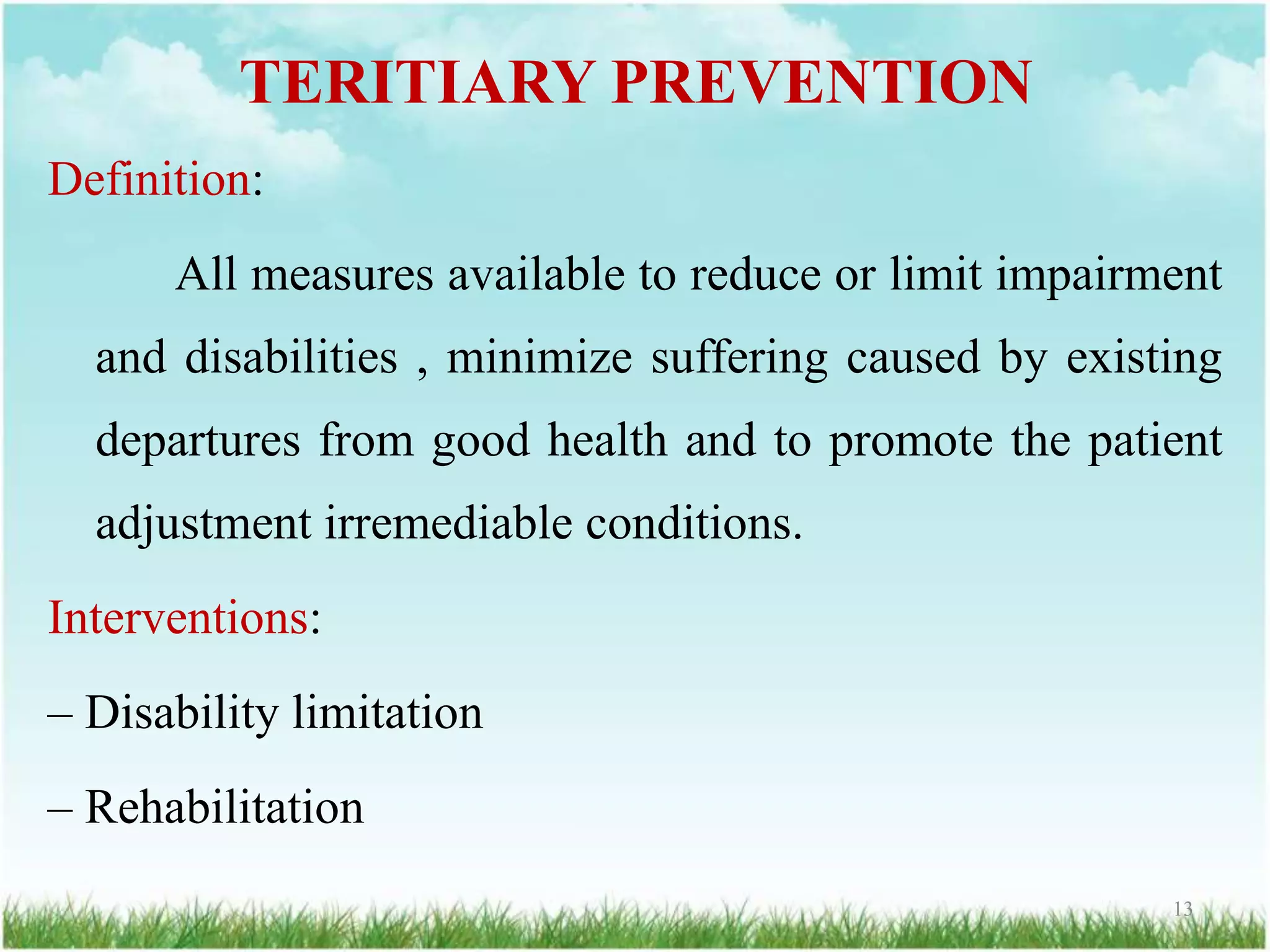 Levels of prevention | PPTX
