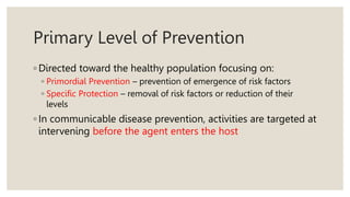 Levels of Prevention for Health Care and Nursing | PPTX