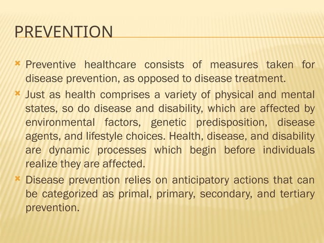 LEVELS OF PREVENTION.pptx ppt on prevention levels | PPT