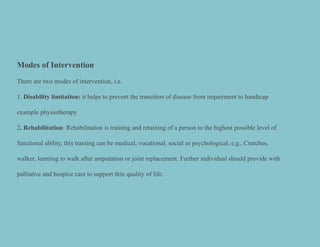 LEVELS OF PREVENTION IN COMMUNITY HEALTH NURSING AND FUNDAMENTALS OF ...