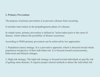 LEVELS OF PREVENTION IN COMMUNITY HEALTH NURSING AND FUNDAMENTALS OF ...