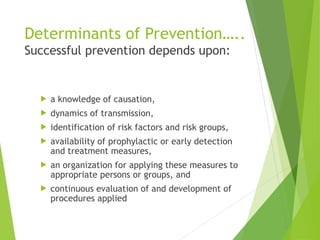 LEVELS OF PREVENTION and modes of Intervention | PPT