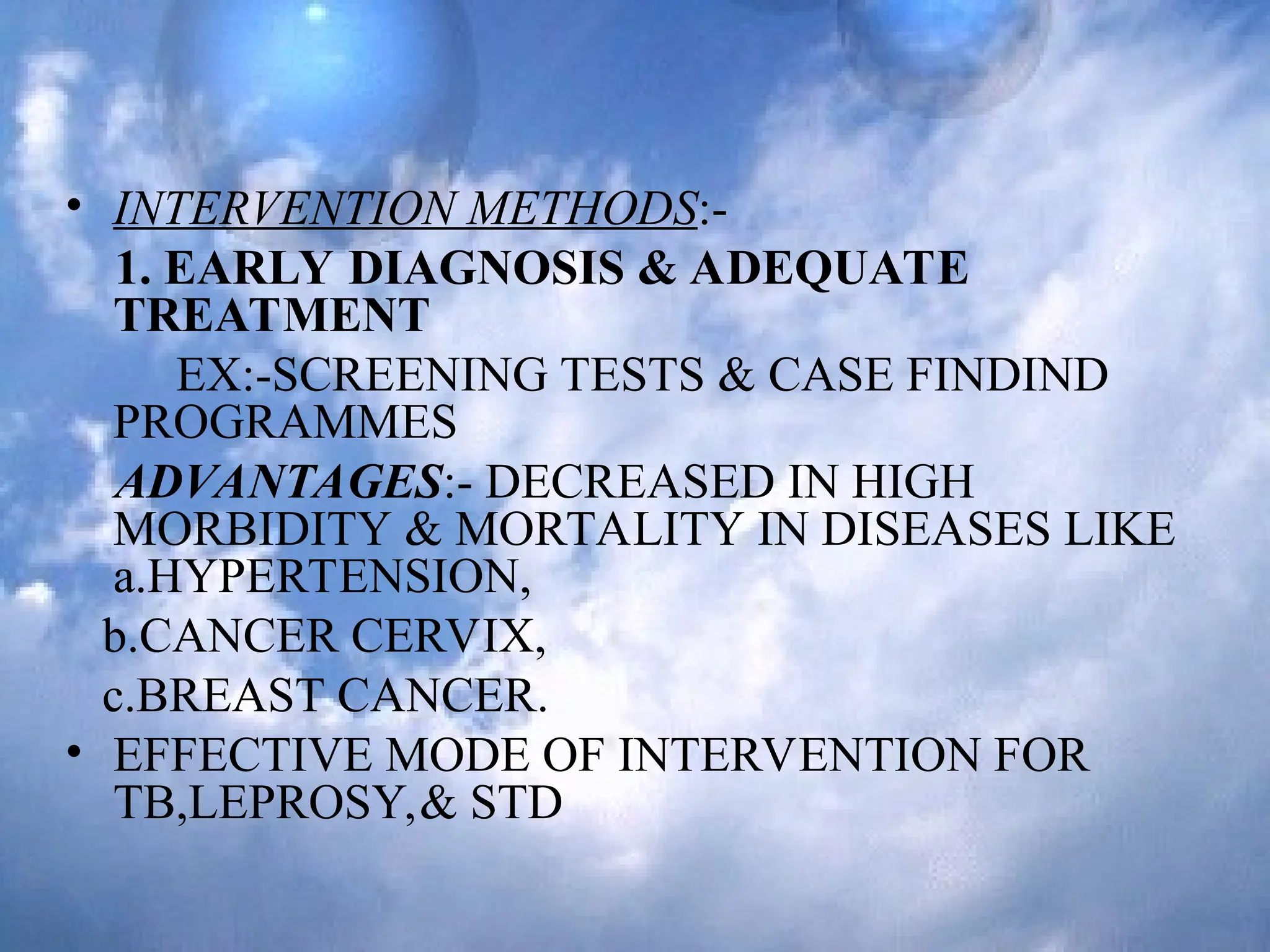 LEVELS OF PREVENTION & Modes of intervention 1.ppt