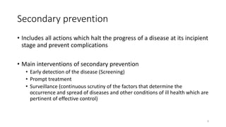 Levels of Disease Prevention | PPTX