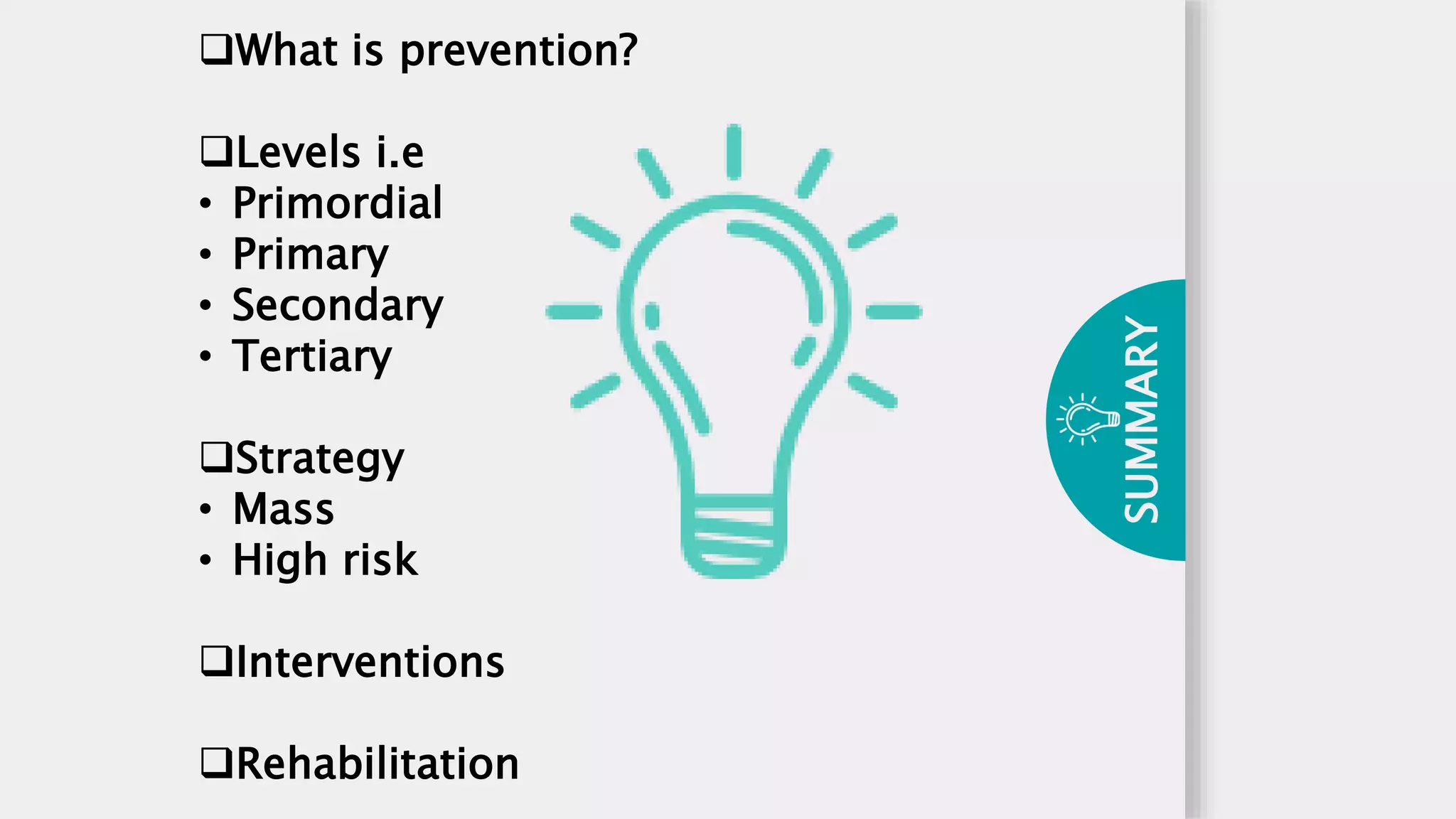 Levels of prevention and modes of intervention | PPTX