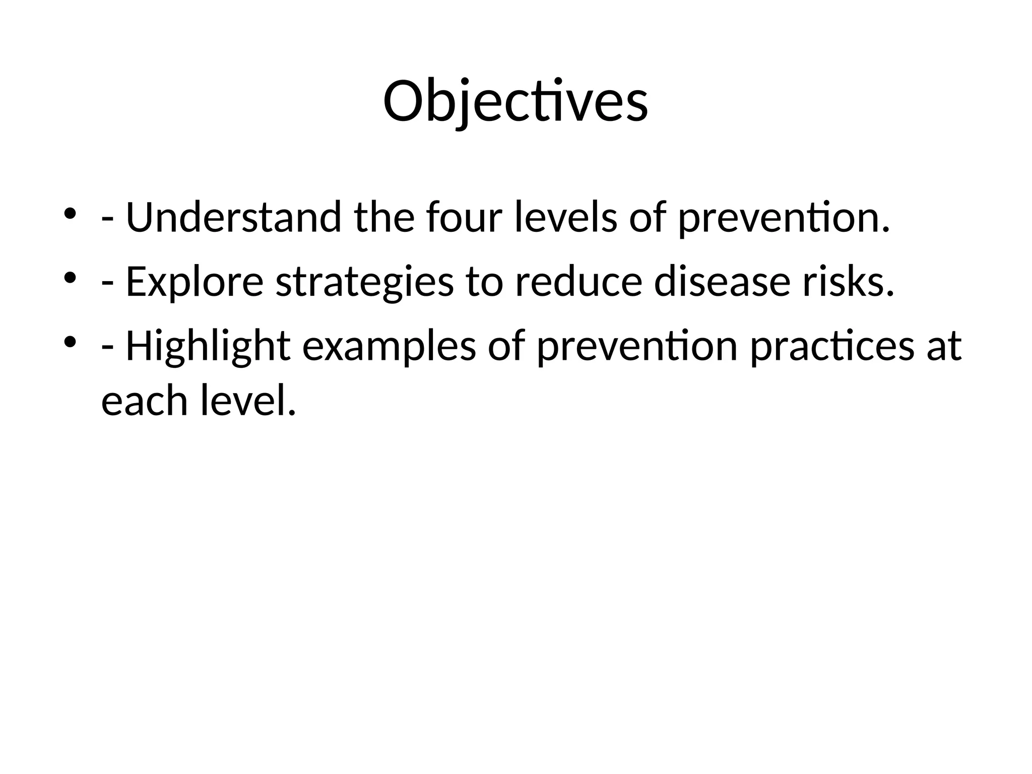 Levels of Prevention Presentationcommuity health nursing | PPTX