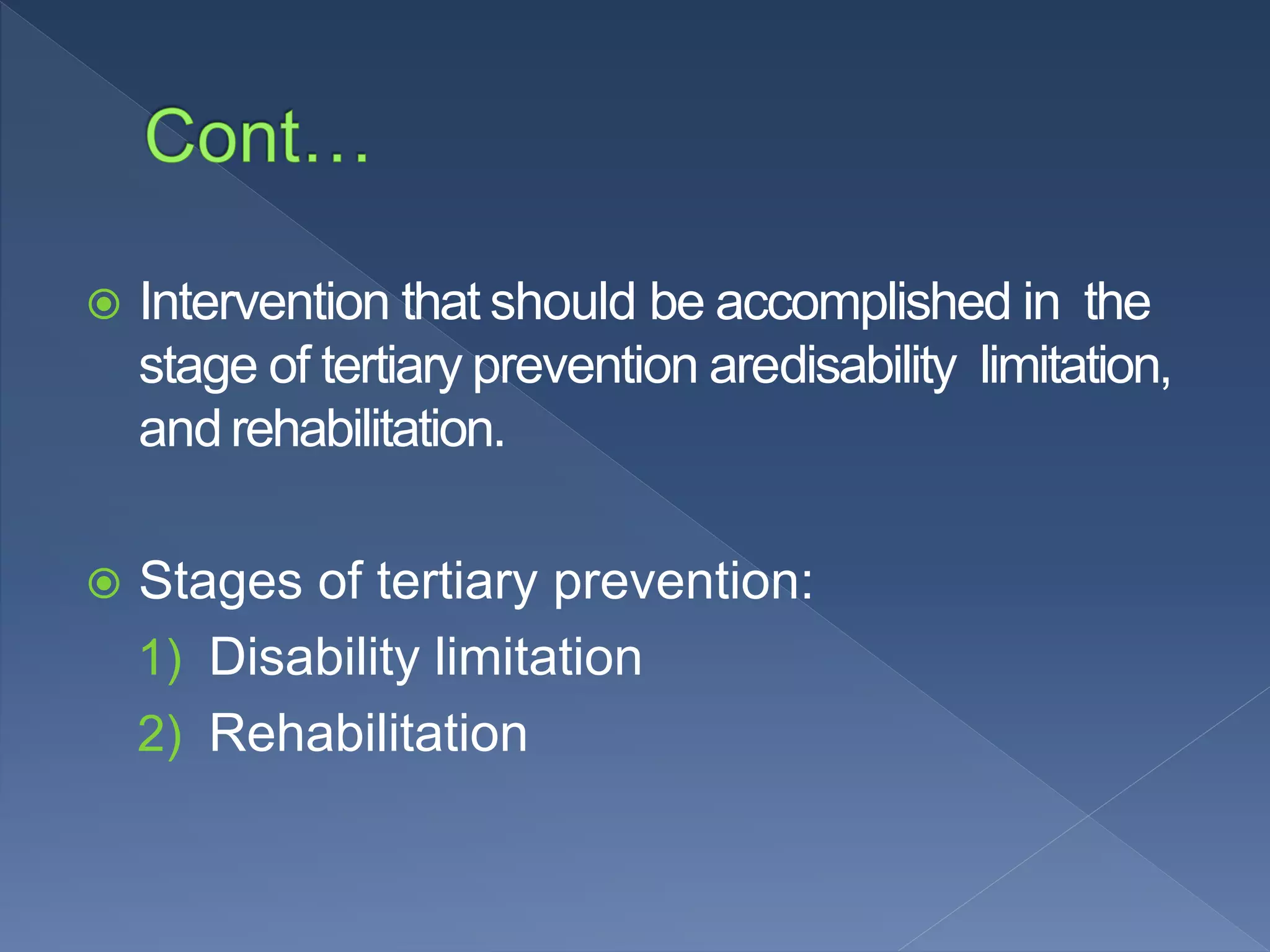 Levels of Preventions | PPTX