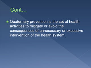 Levels of Preventions | PPTX