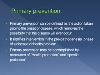 Levels of Preventions | PPTX