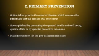 Levels of Prevention in Healthcare Setting | PPTX