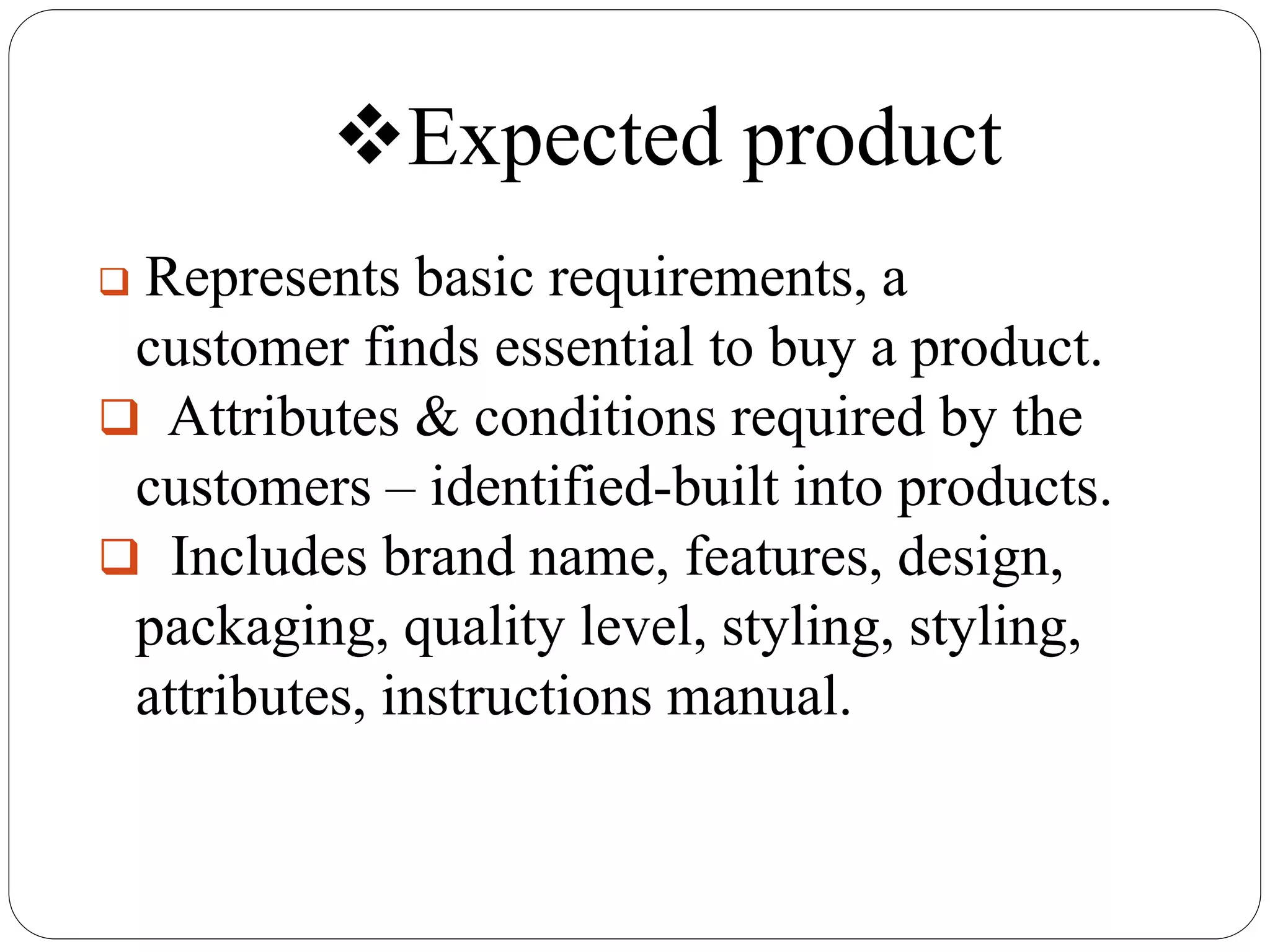 Levels of product Offering. | PPTX