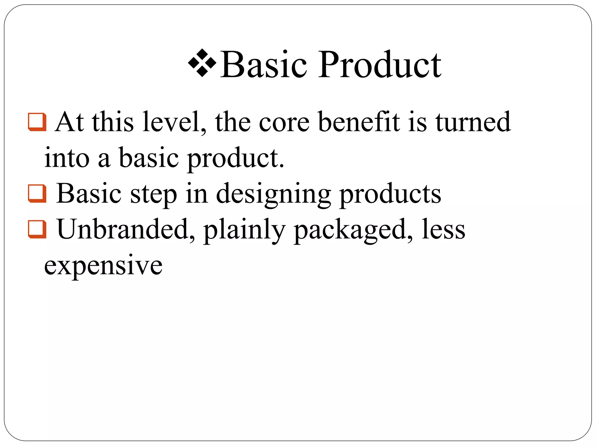 Levels of product Offering. | PPTX