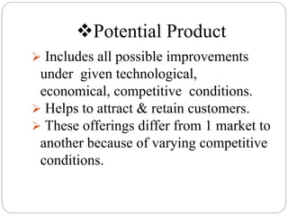 Levels of product Offering. | PPTX