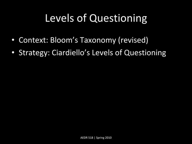 Levels of questioning | PPT | Educational Assessment | Education