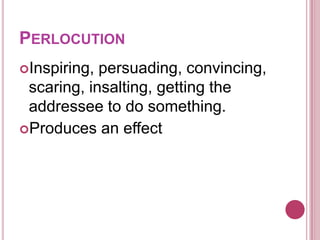 Levels of speech act | PPTX