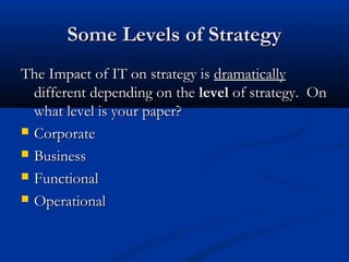 Levels of strategy | PPT