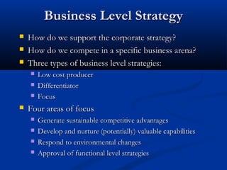 Levels of strategy | PPT
