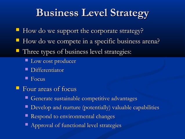 Levels of strategy | PPT