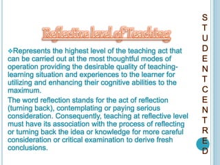 Levels of teaching | PPTX