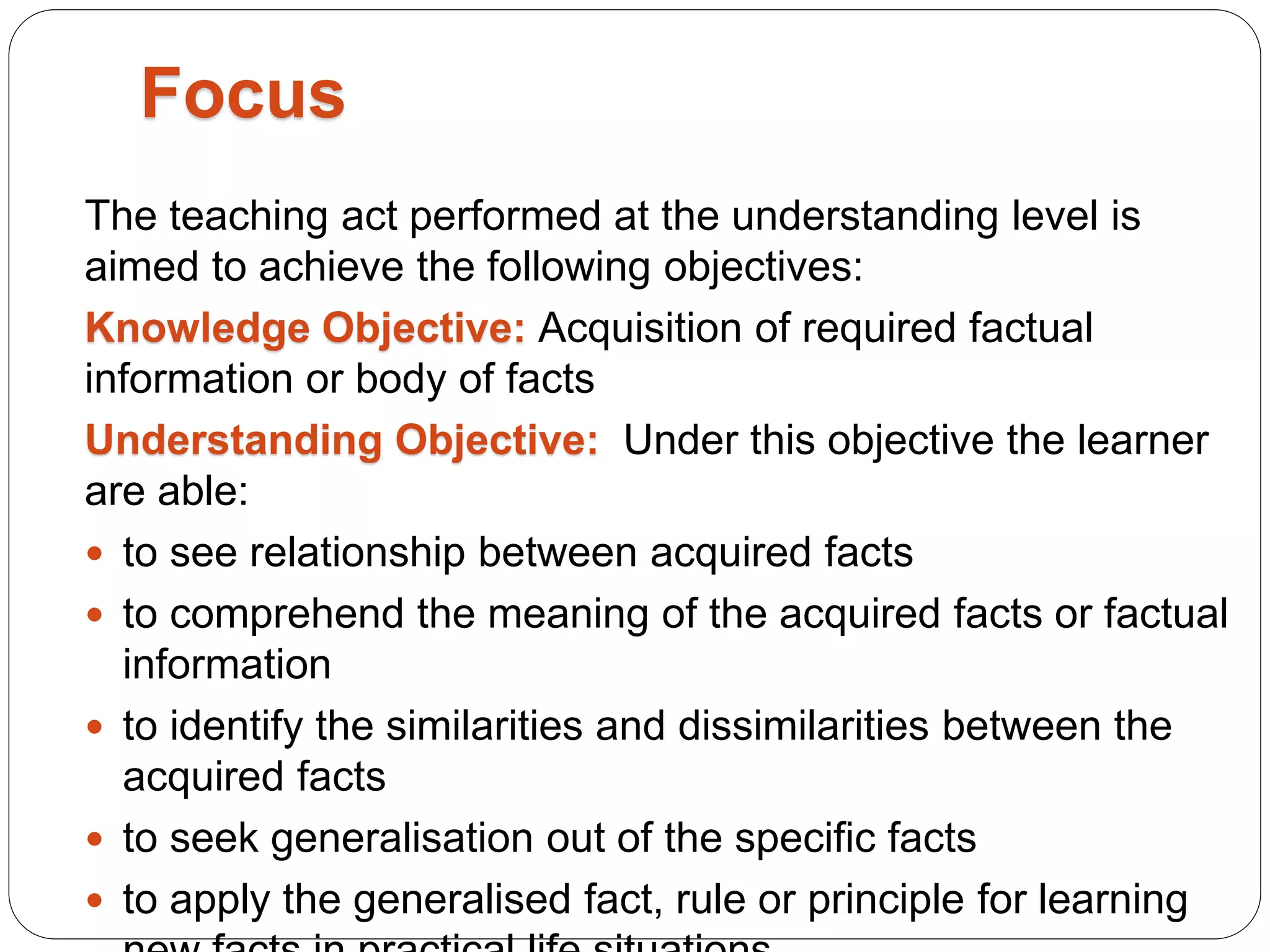 Levels of teaching | PPTX