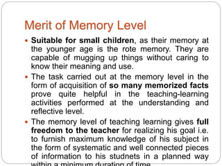 Levels of teaching | PPTX