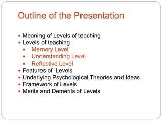 Levels of teaching | PPTX