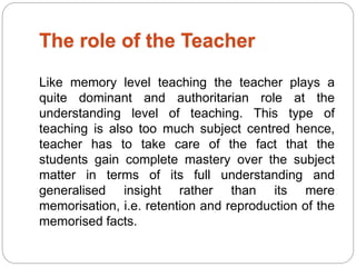 Levels of teaching | PPTX