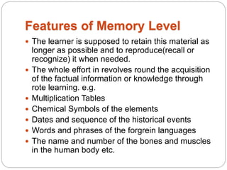 Levels of teaching | PPTX