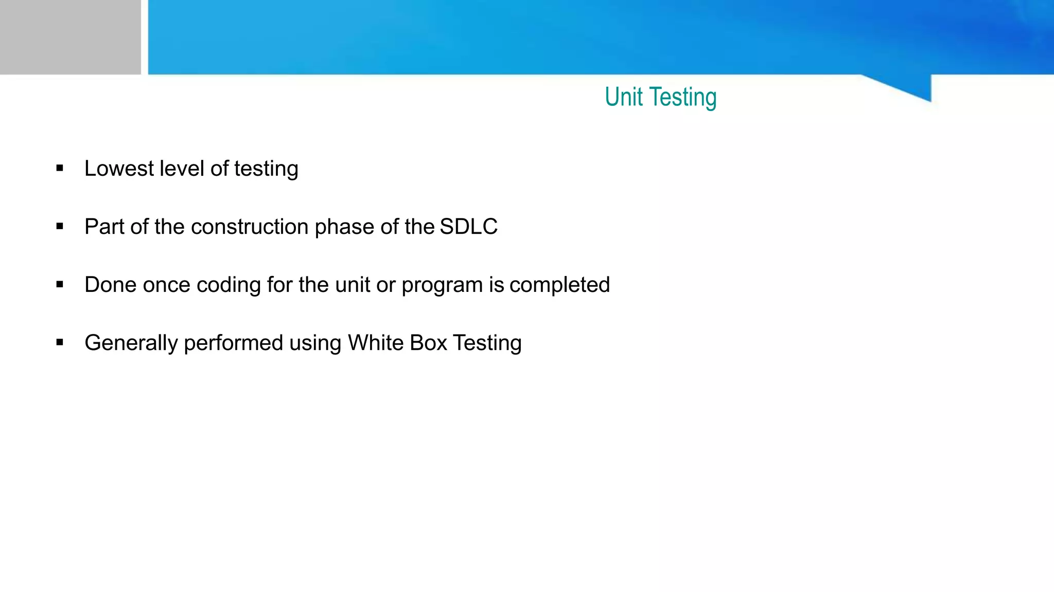 Levels Of Testingpptx Computer Software And Applications Computing